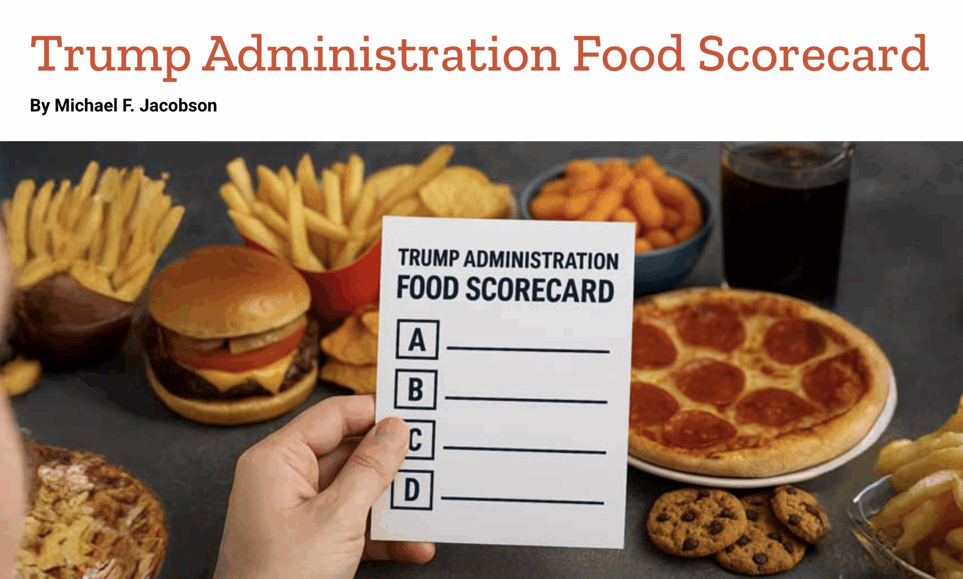 Trump Administration Food Scorecard - National Food Museum